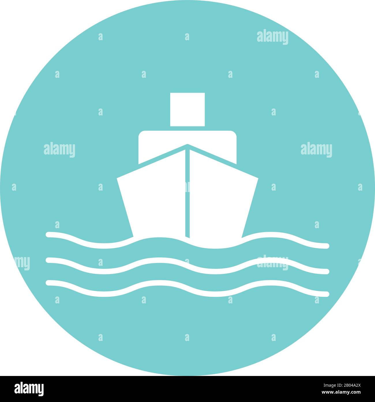 Isolated ship vehicle block style icon vector design Stock Vector Image ...