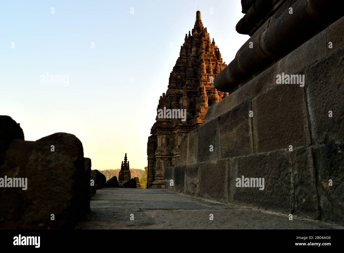 Sunset view of the Prambanan Hindu temple Stock Photo - Alamy