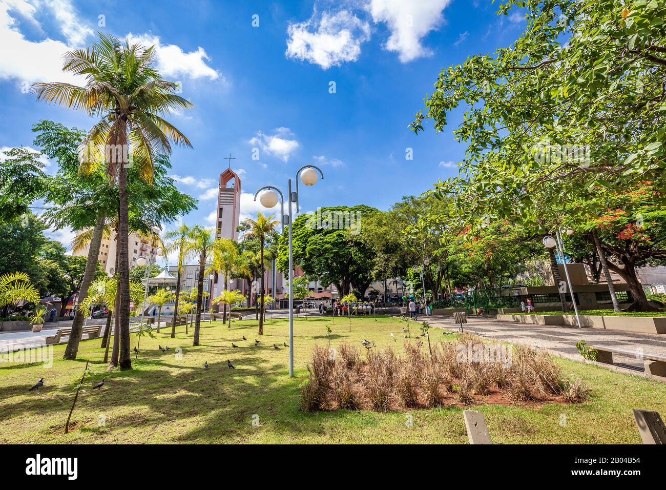 BAURU, SAO PAULO/BRAZIL - DECEMBER 29, 2018: Rui Barbosa place in Bauru ...