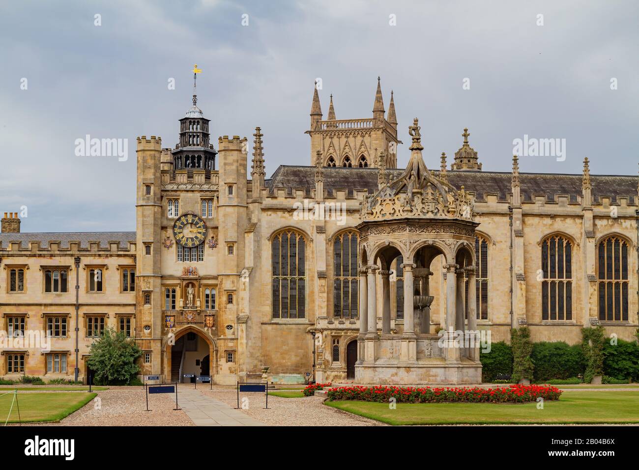 Exterior view of a beautiful collegeat Canbrudge, United Kingdom Stock ...