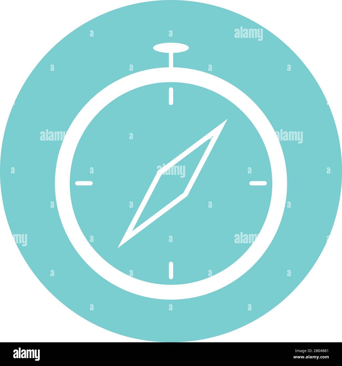 Isolated compass instrument block style icon vector design Stock Vector ...