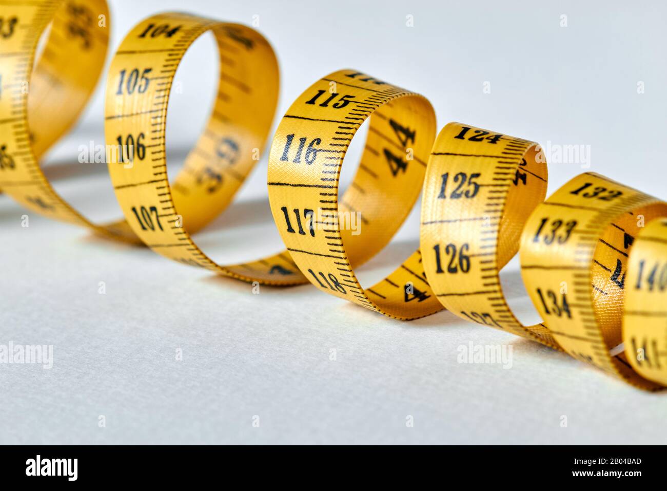 Yellow color centimeter with black figures for measurement of length ...