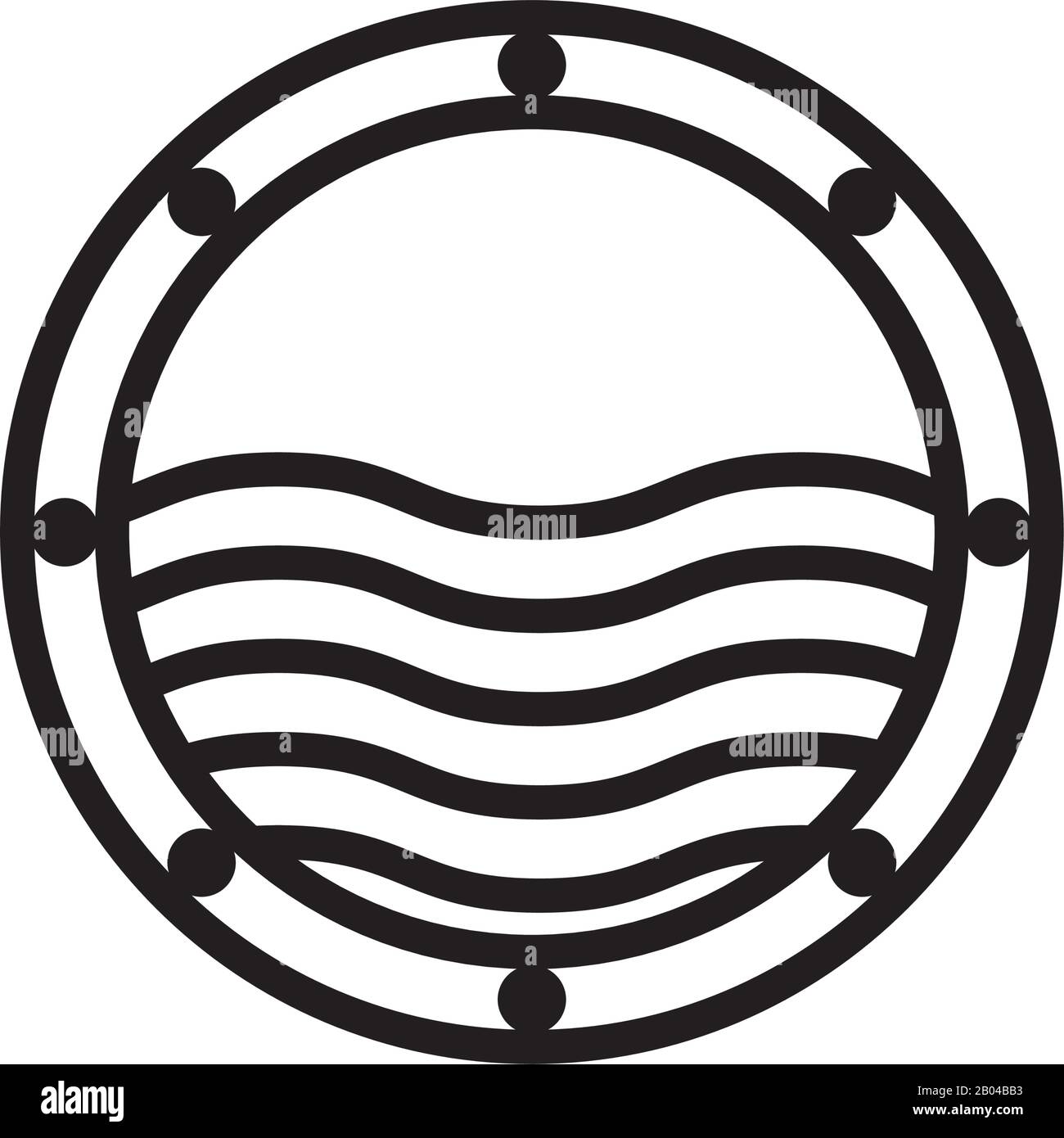 Isolated ship window silhouette style icon vector design Stock Vector ...