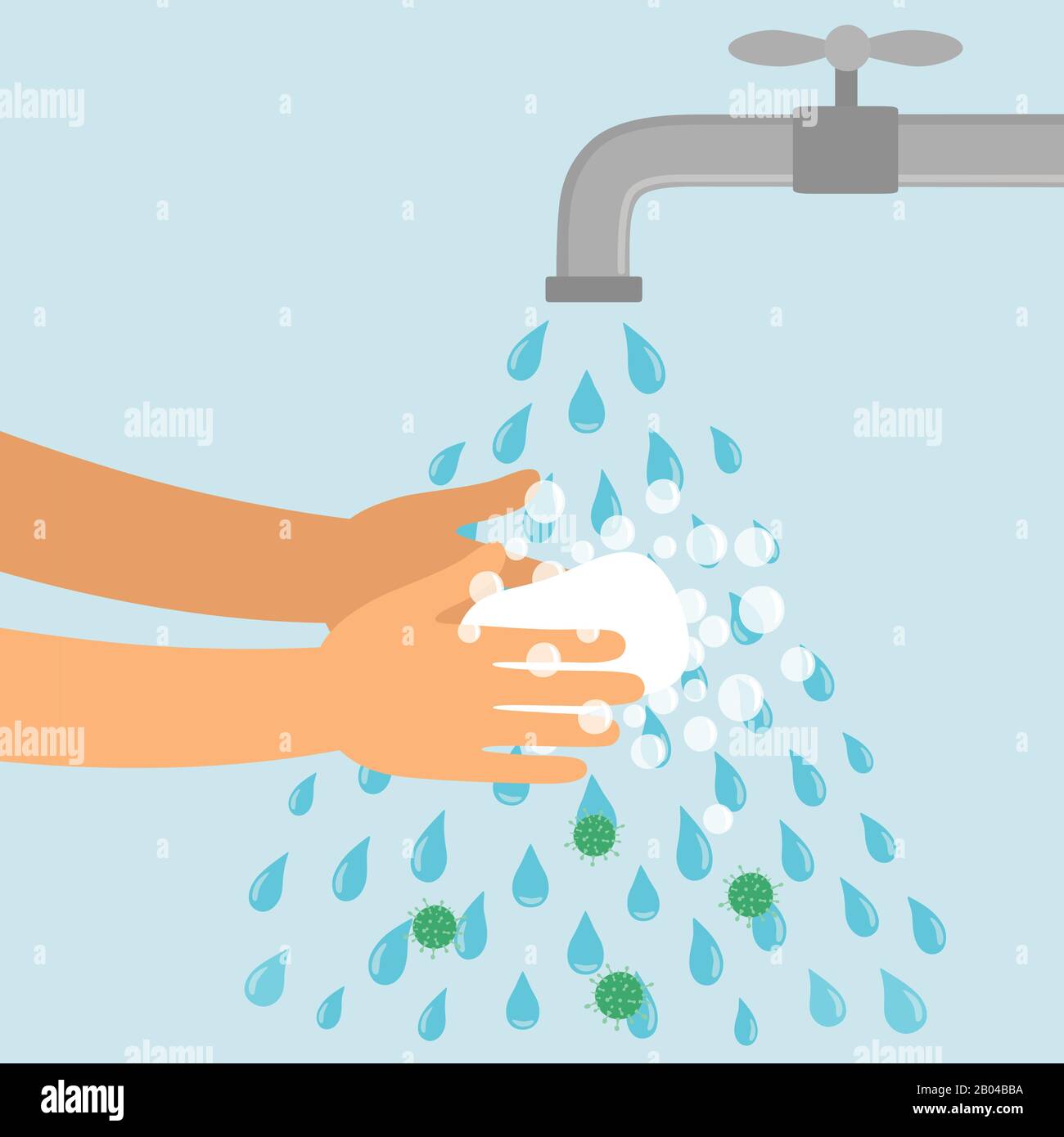 Animated Germs On Hands Clipart