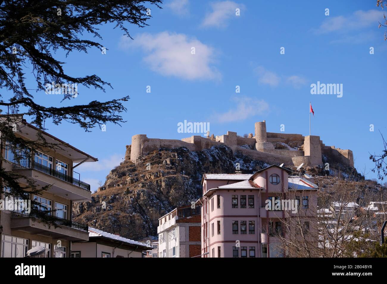 view of the historical castle from kastamonu city center Stock Photo ...
