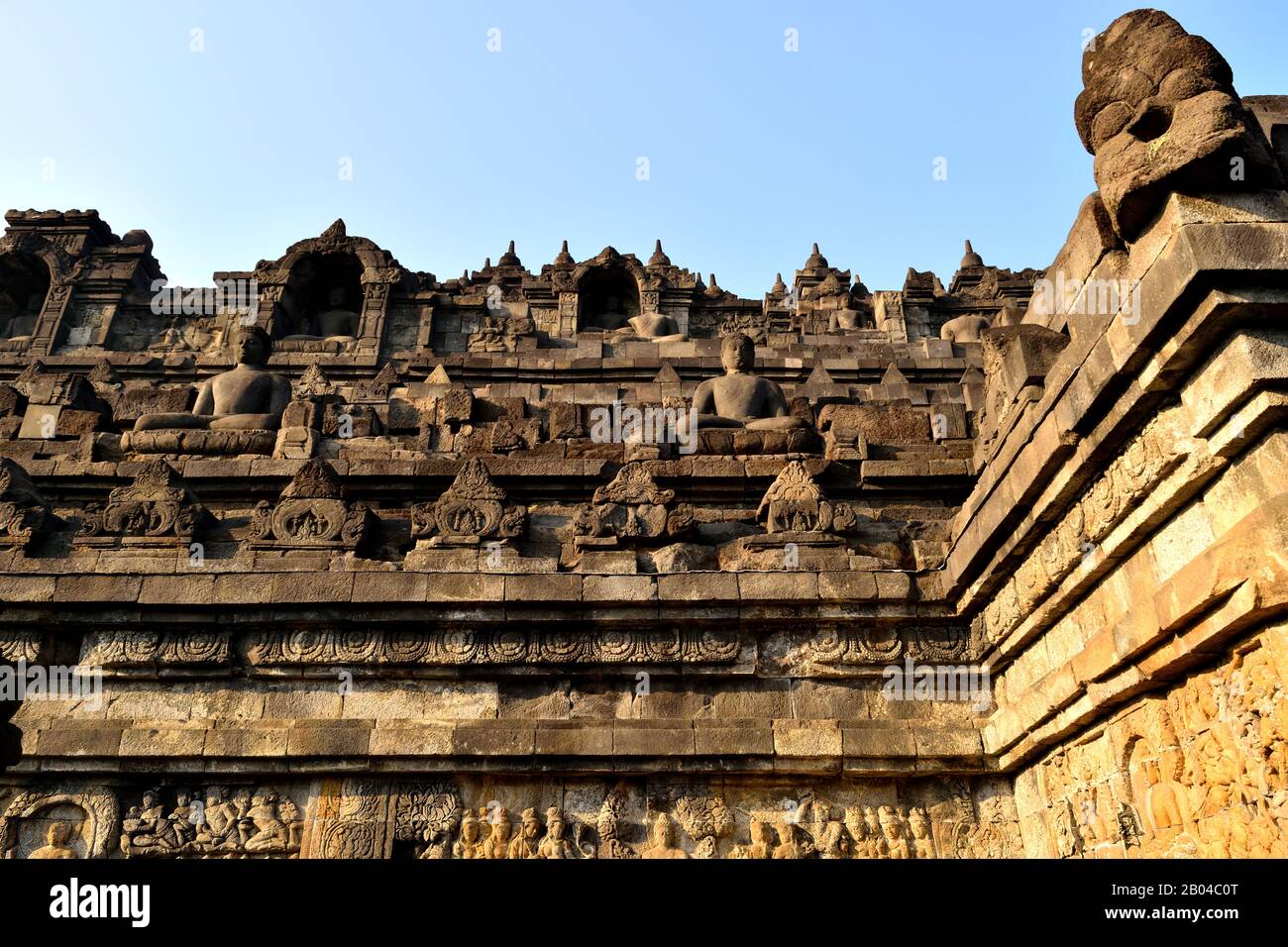 Dawn view of the Borobudur, Buddhist temple in Java Stock Photo - Alamy