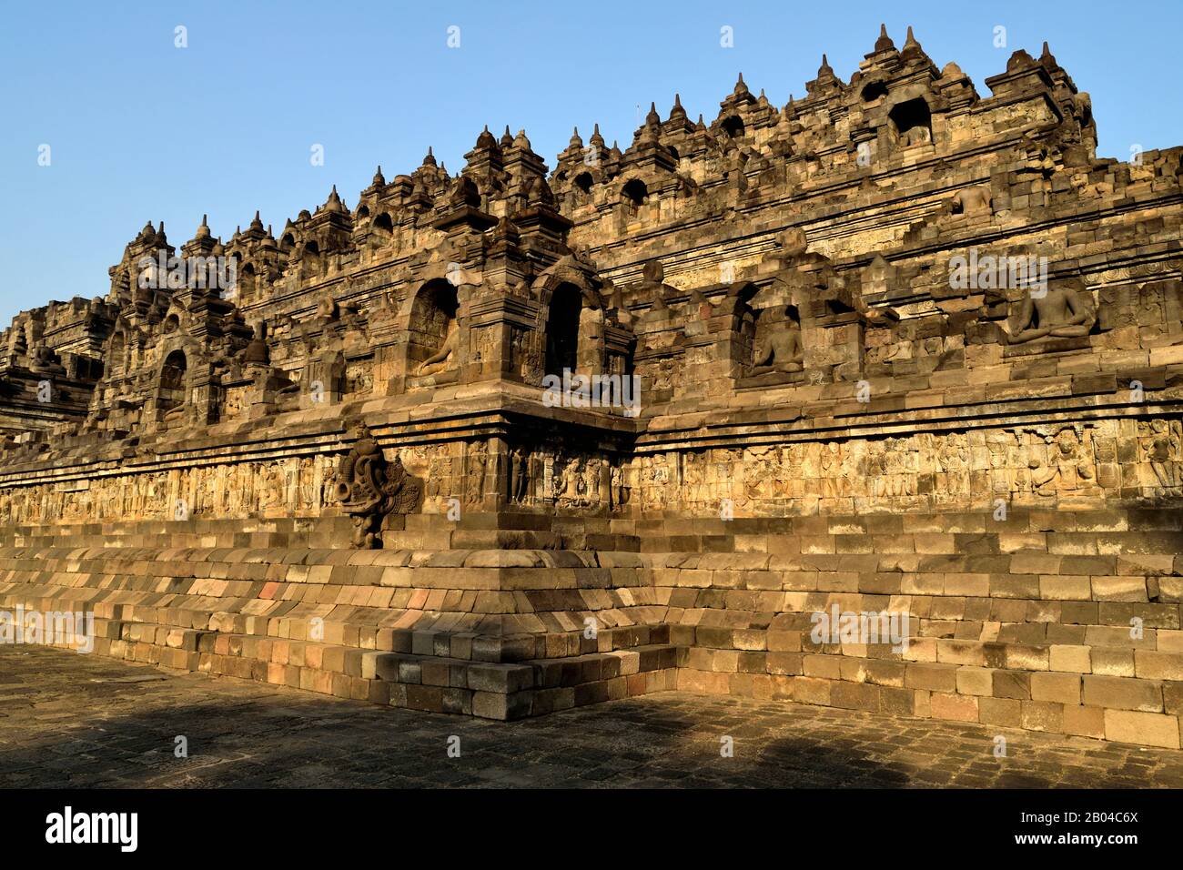 Dawn view of the Borobudur, Buddhist temple in Java Stock Photo - Alamy