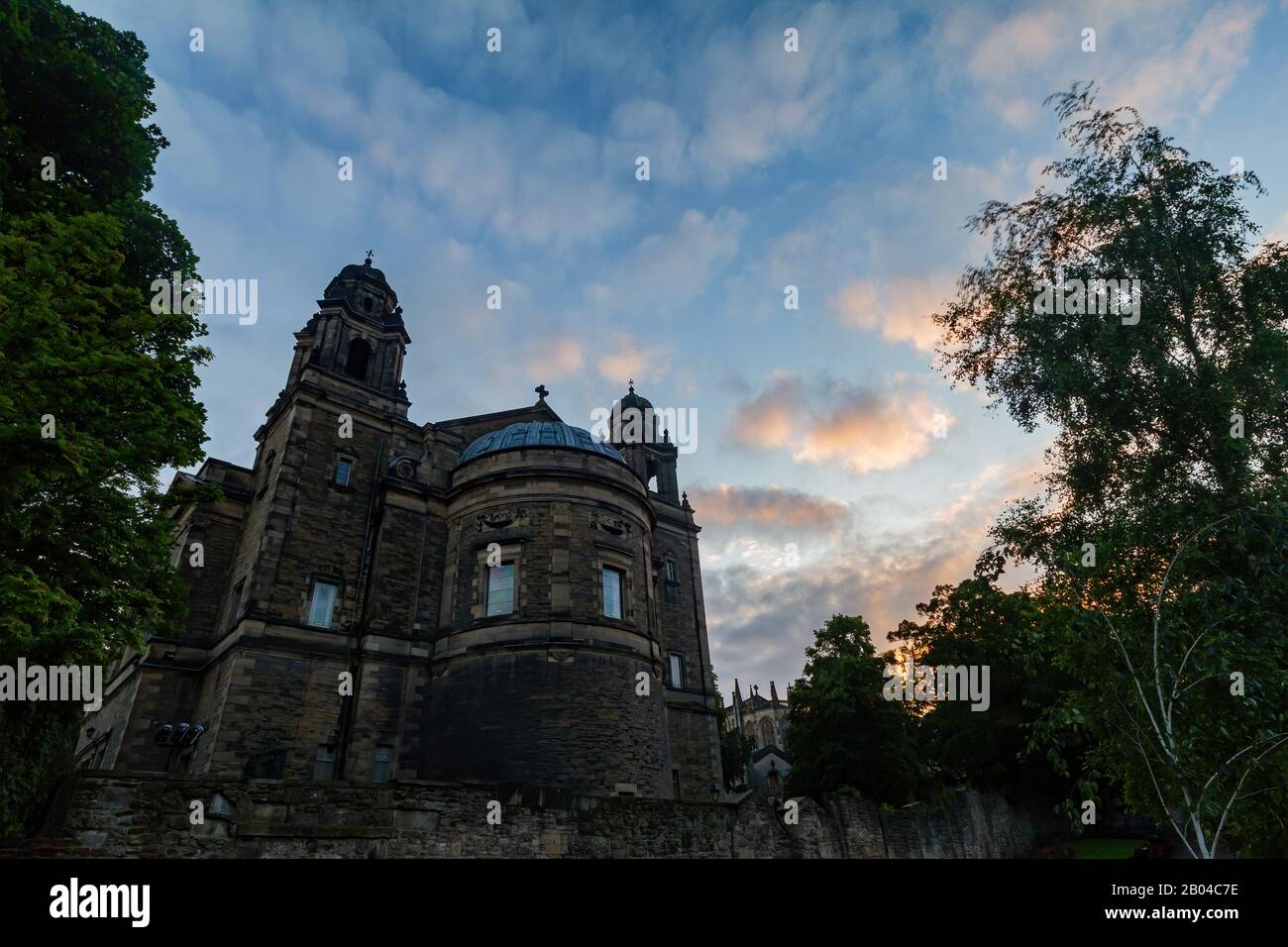 Exterior view of The Parish Church of St Cuthbert at Edinburgh, United ...