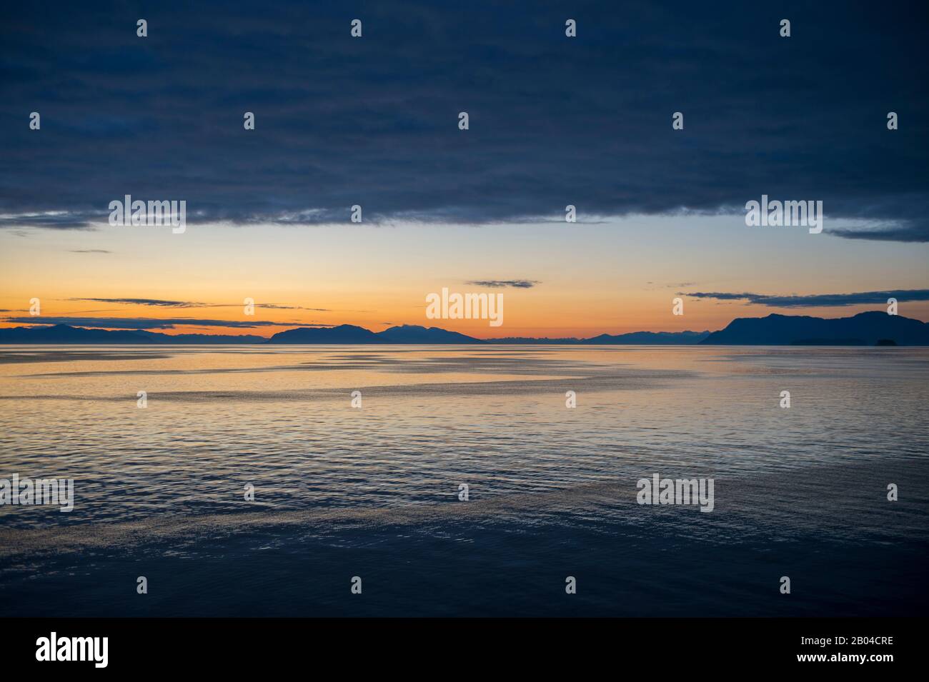 Evening sky over Stephens Passage, Tongass National Forest, Southeast ...