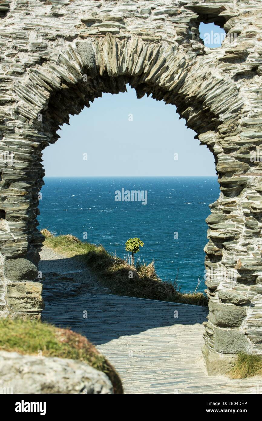 Tintagel Castle, the legendary castle of King Arthur and site of ...