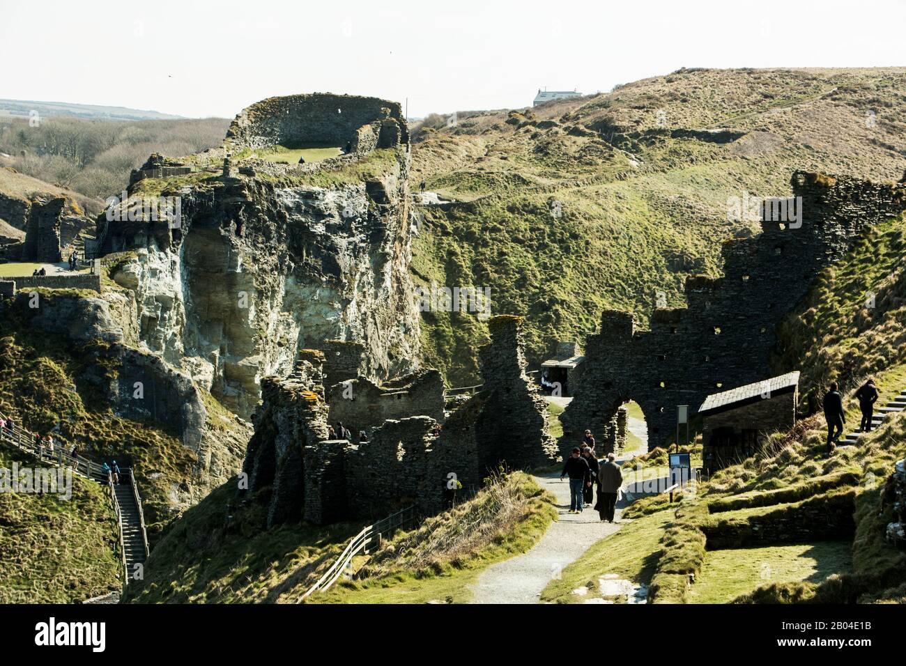 Tintagel Castle, the legendary castle of King Arthur and site of ...