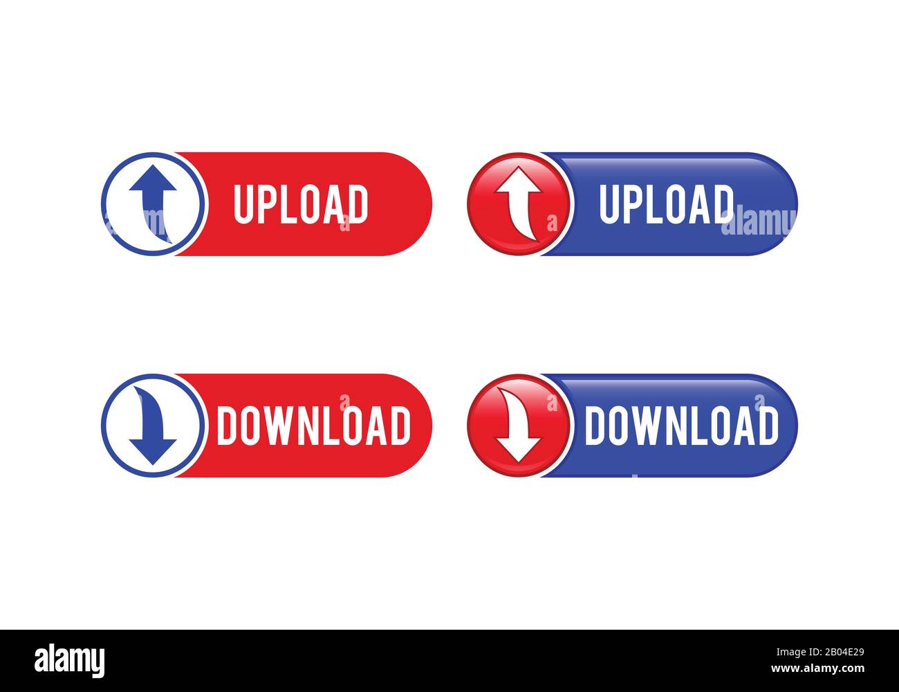 Download and upload buttons useful for web design purposes Stock Vector ...