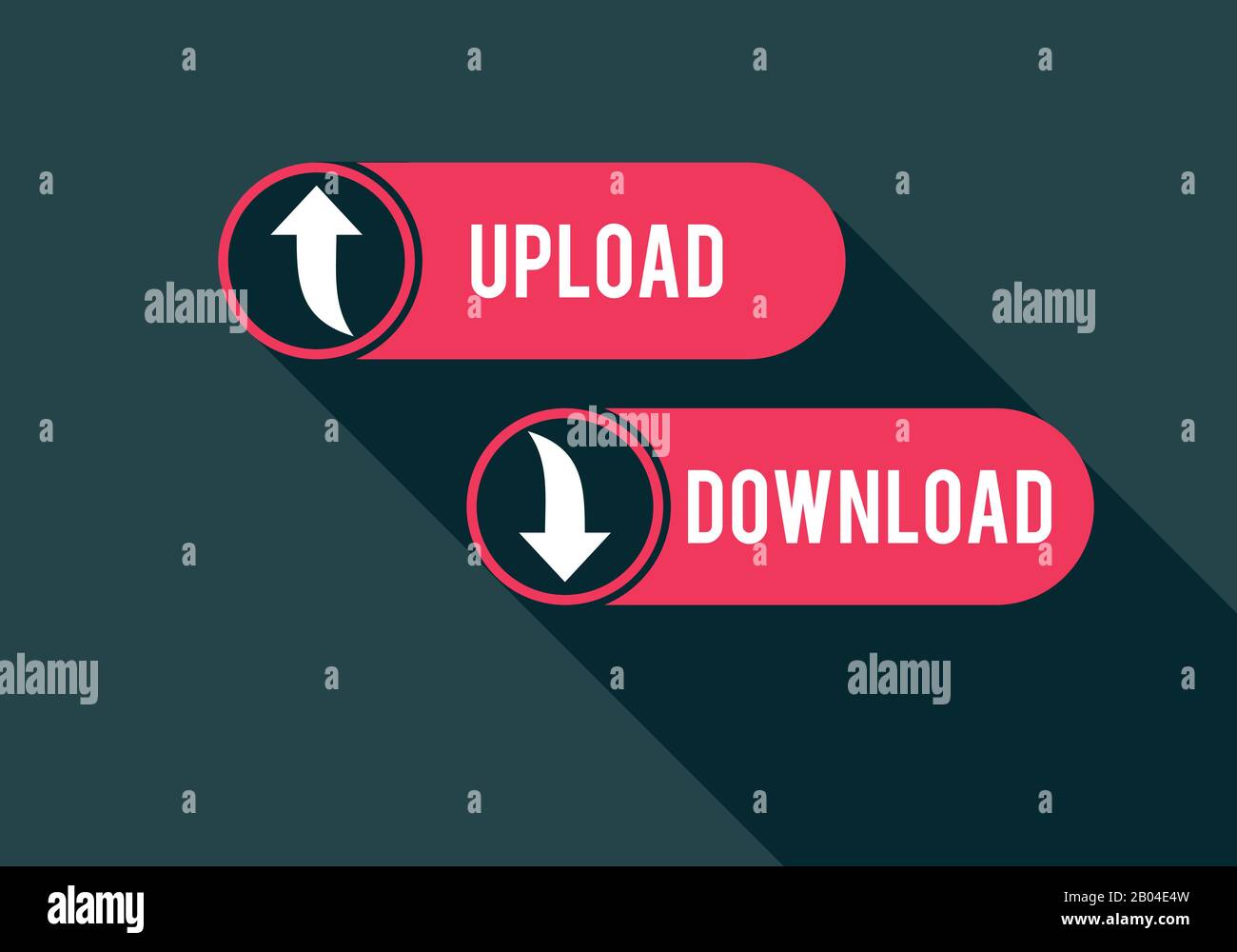 Download and upload buttons useful for web design purposes Stock Vector ...