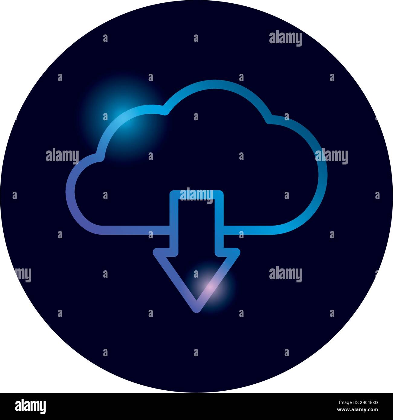 Cloud computing gradient style icon design, Communication internet connectivity web technology ...