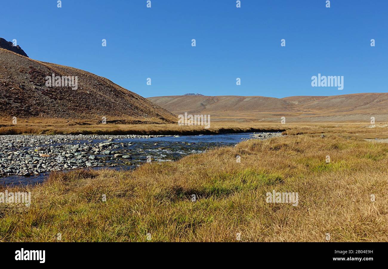 Lake in the Deosai National Park a high-altitude alpine plain and ...
