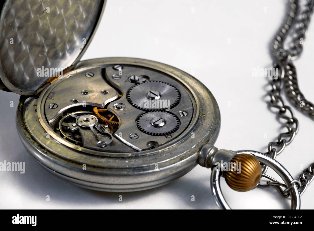Interior of an old pocket watch Stock Photo - Alamy