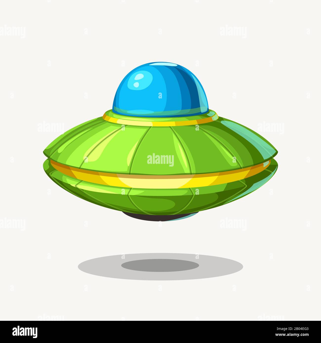 cartoon colorful ufo on white Stock Vector Image & Art - Alamy