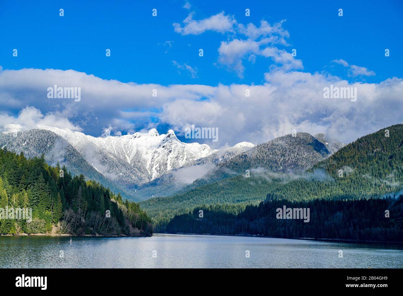 Cleveland Dam, the Lions, Capilano River Regional Park, North Vancouver ...