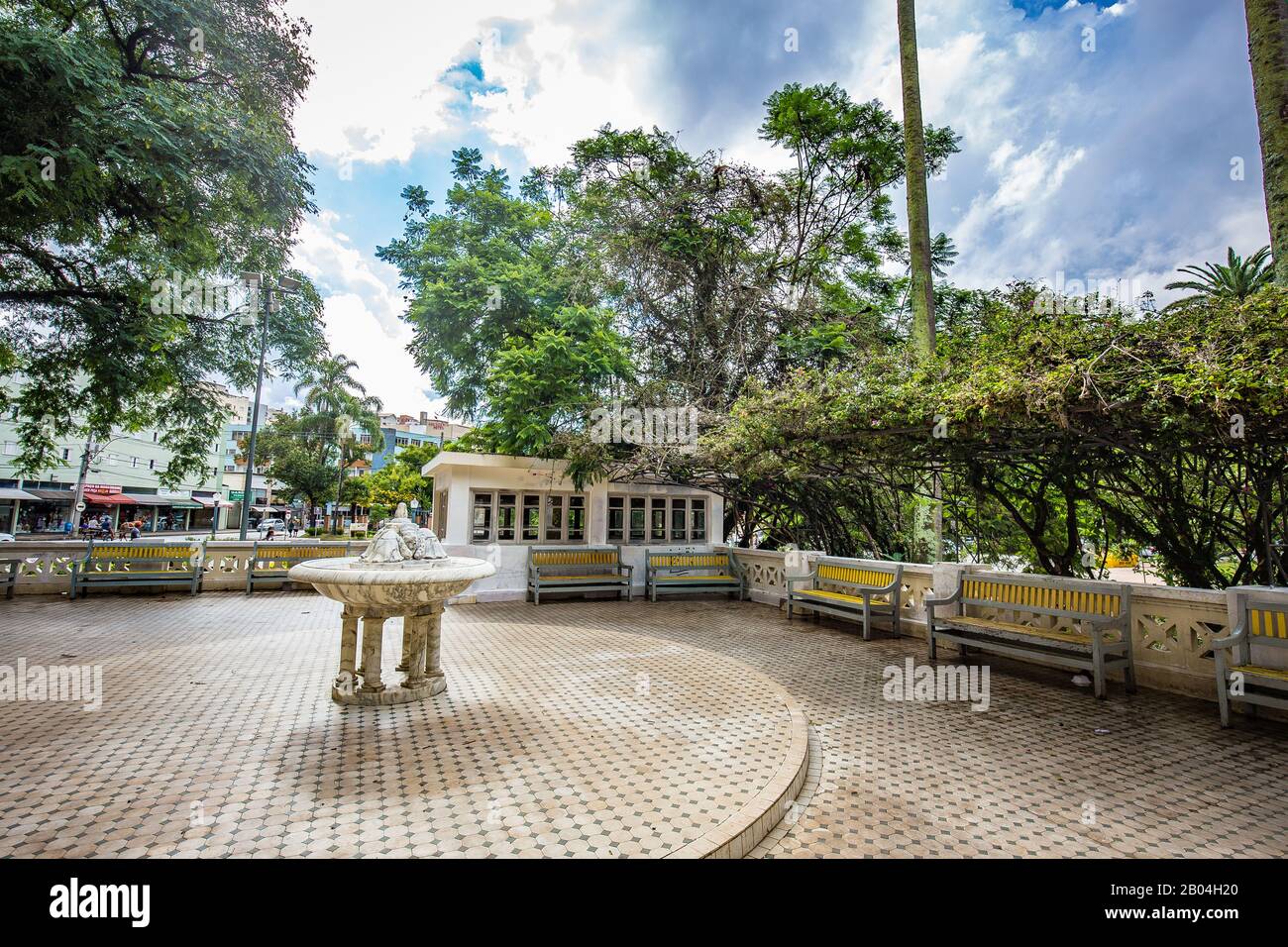 Pocos de Caldas, Minas Gerais/Brazil. Pedro Botelho Fountain in the ...