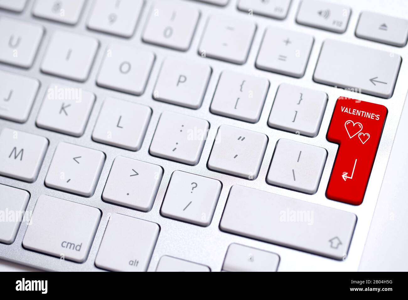 computer keyboard with highlighted red enter key and the message ...