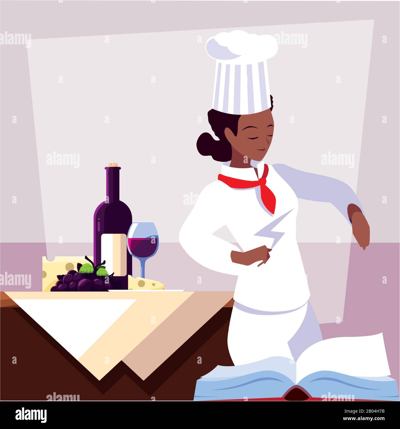 Lunch lady uniform Stock Vector Images - Alamy