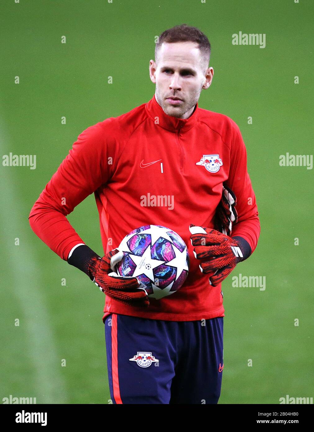 RB Leipzig goalkeeper Peter Gulacsi during the training session at ...