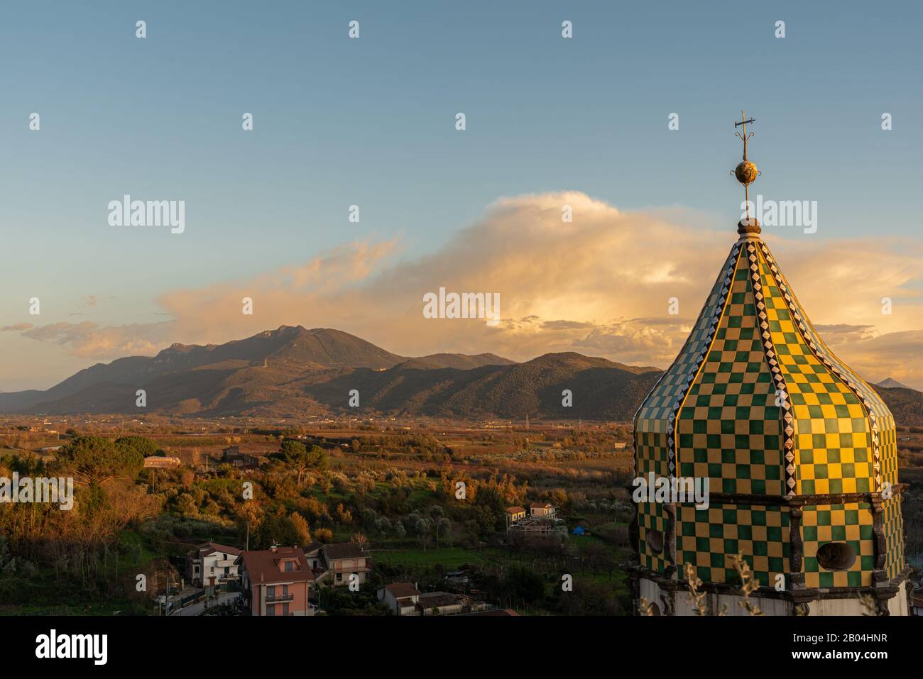 Teano, Campania. Monastery of St. Catherine. The bell tower. View Stock ...