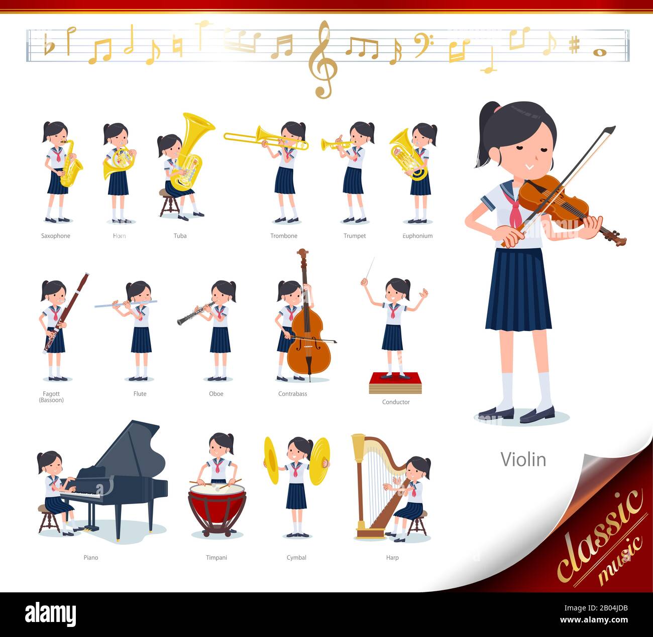 A set of women on classical music performances.There are actions to ...