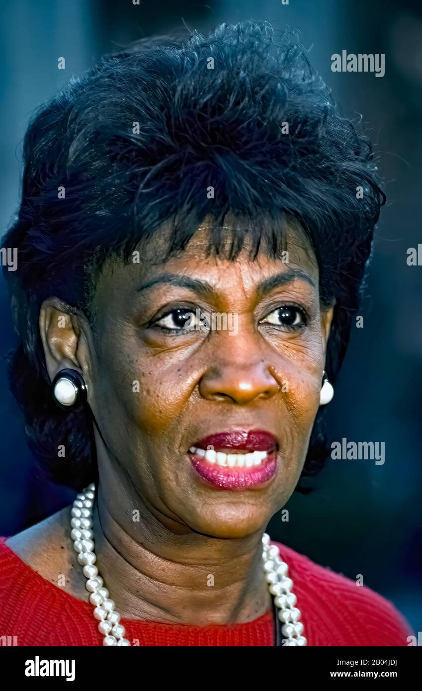 Washington DC, USA, 1995Congresswoman Maxine Waters (Democrat from ...