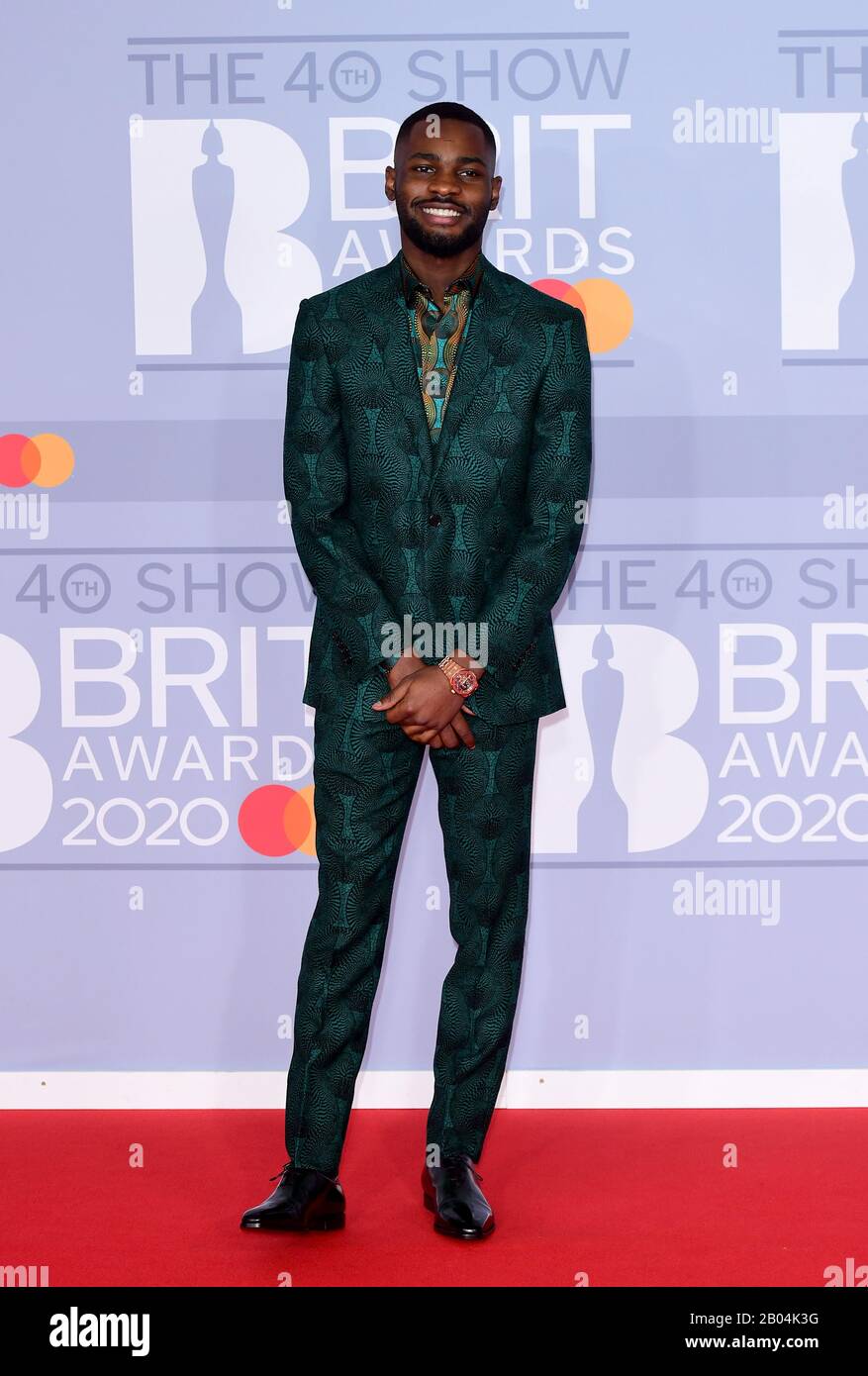 Dave arriving at the Brit Awards 2020 held at the O2 Arena, London ...