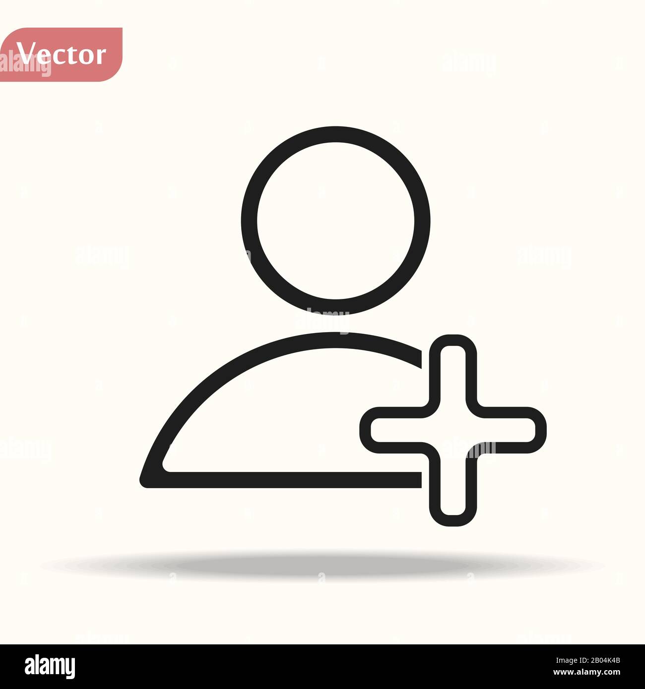 Add user vector icon for social media friend request and design Stock ...