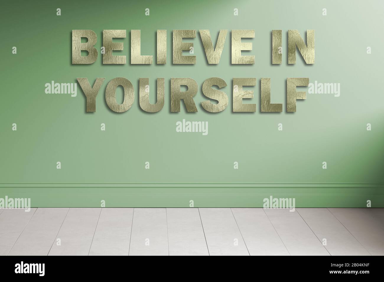motivational message on a wall Stock Photo - Alamy