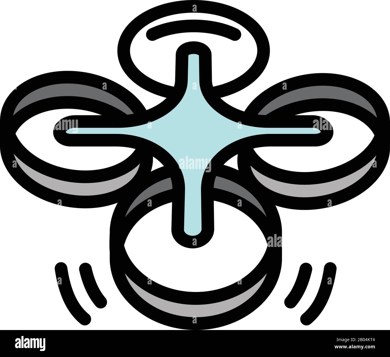 Quadcopter icon. Outline quadcopter vector icon for web design isolated ...