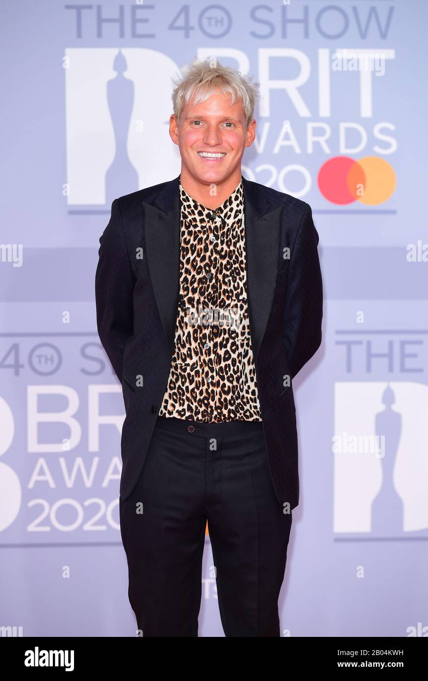 Jamie Lang arriving at the Brit Awards 2020 held at the O2 Arena ...