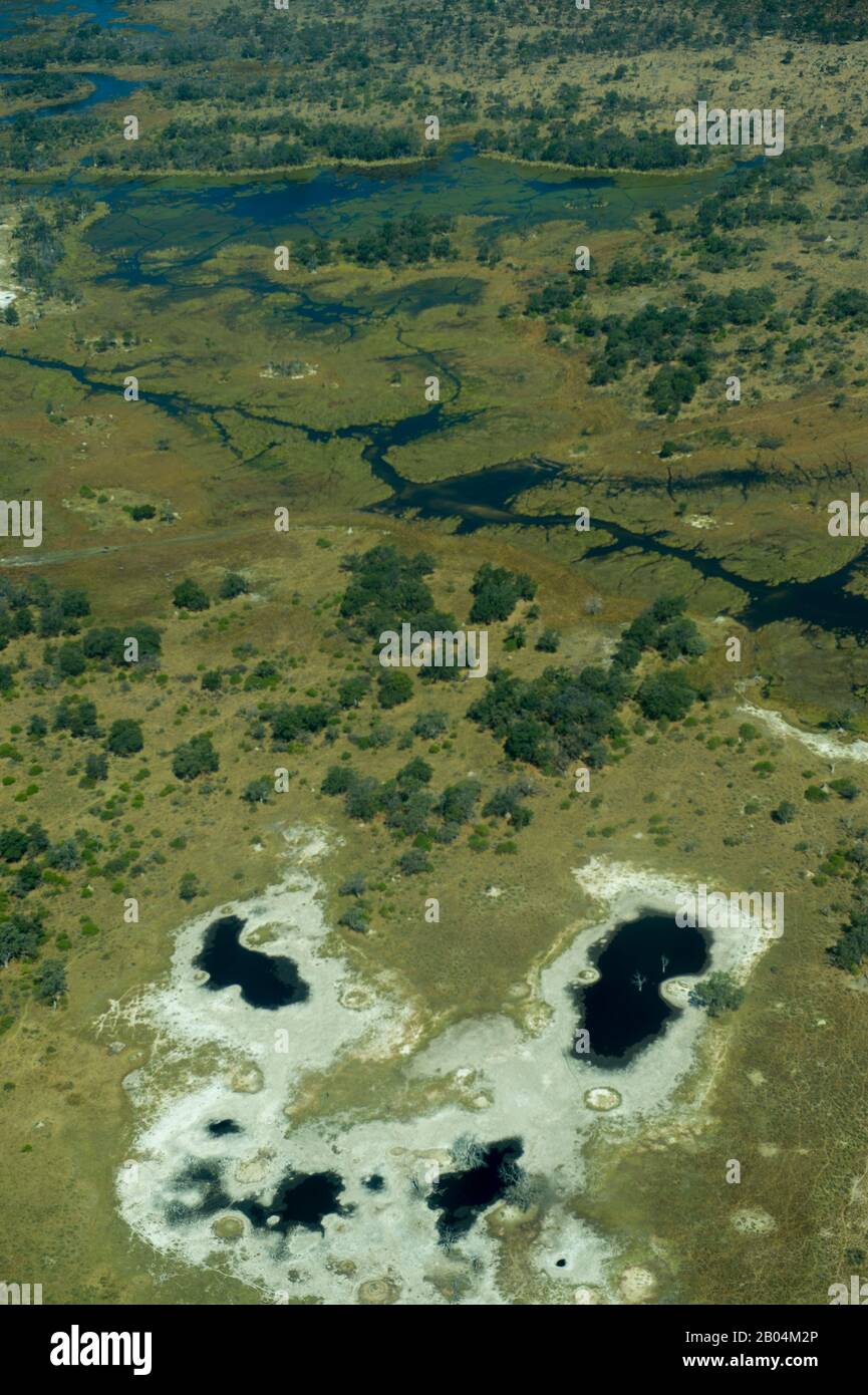 Aerial view of the Okavango Delta in northern part of Botswana Stock ...
