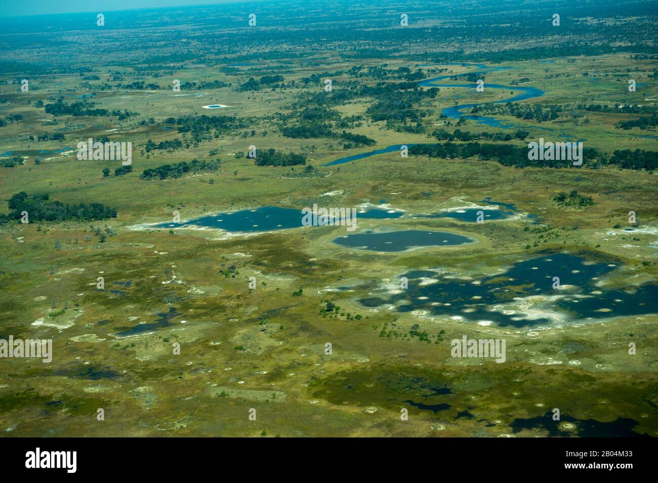 Aerial view of the Okavango Delta in northern part of Botswana Stock ...