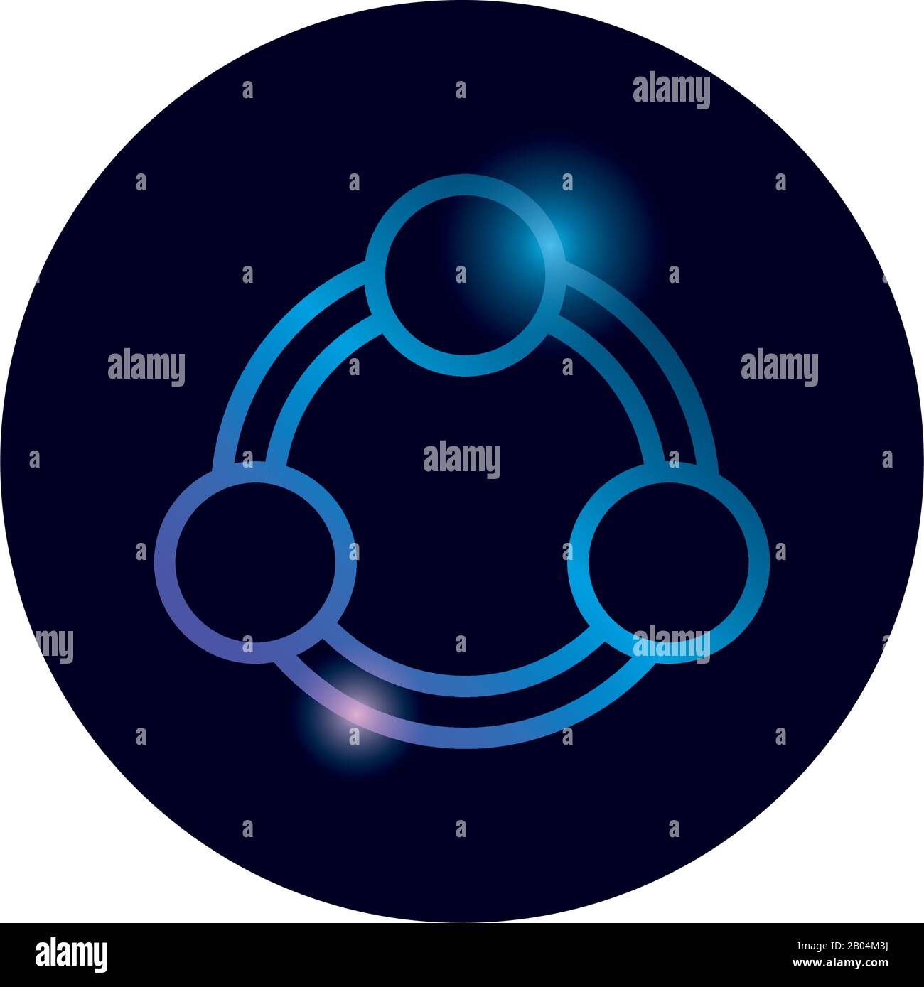 Circle connection gradient style icon design, Social media multimedia ...