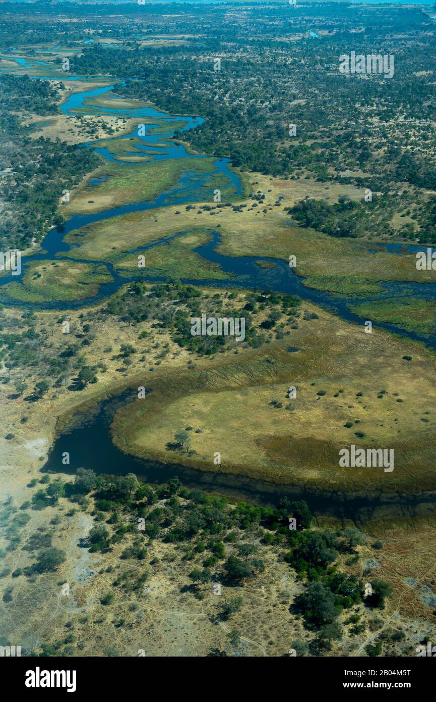 Aerial view of the Okavango Delta in northern part of Botswana Stock ...