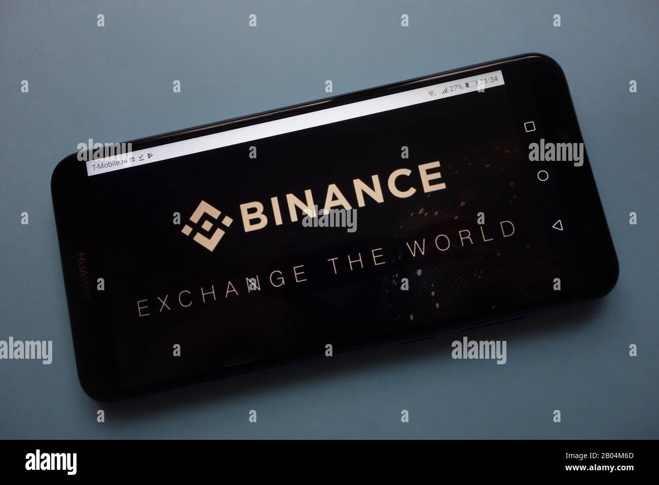 Binance cryptocurrency exchange logo displayed on smartphone Stock ...