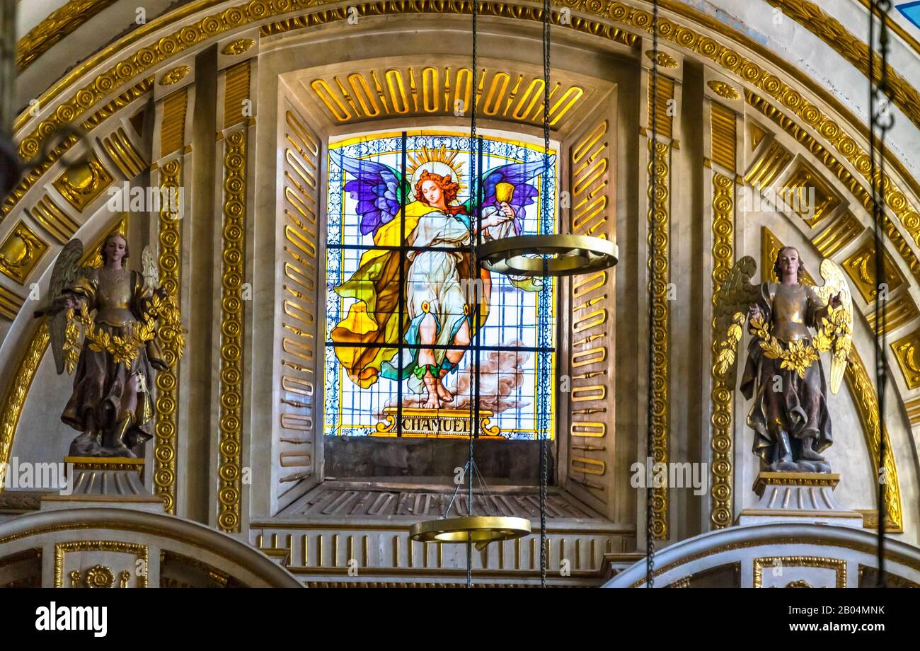 Colorful Angel Chamuel of Loving Relations Stained Glass Angel Statues ...