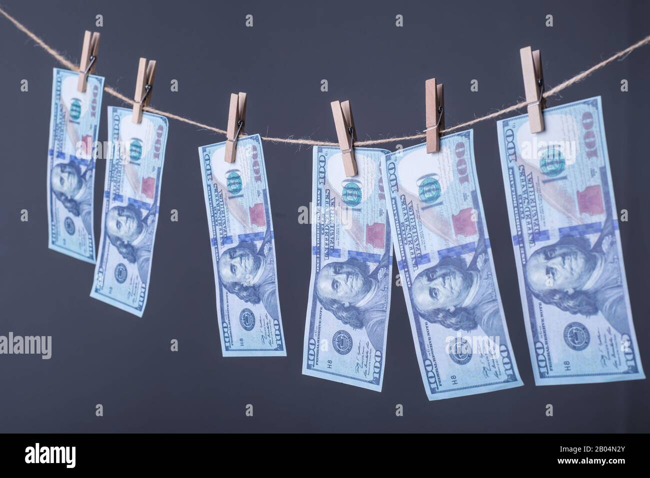 Hundred dollar bill drying on hi-res stock photography and images - Alamy