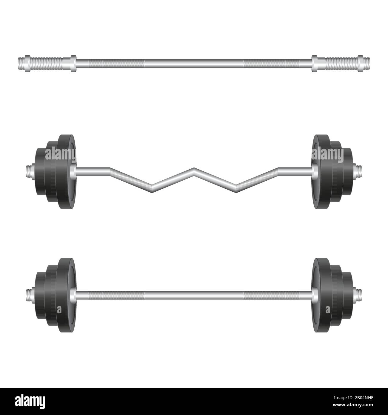 Barbel set vector illustration isolated on white backgorund Stock ...