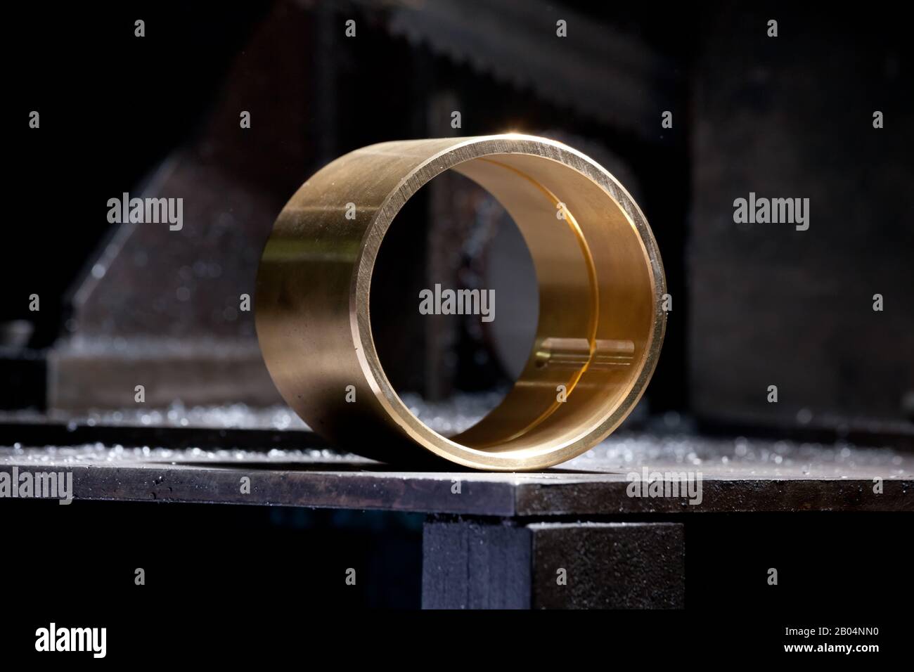 closeup of metallic shiny pipe - mechanic steel detail on industrial ...