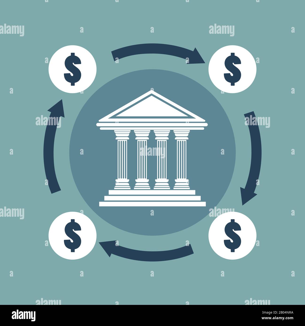 Banking concept. Vector illustration in flat design Stock Vector Image ...
