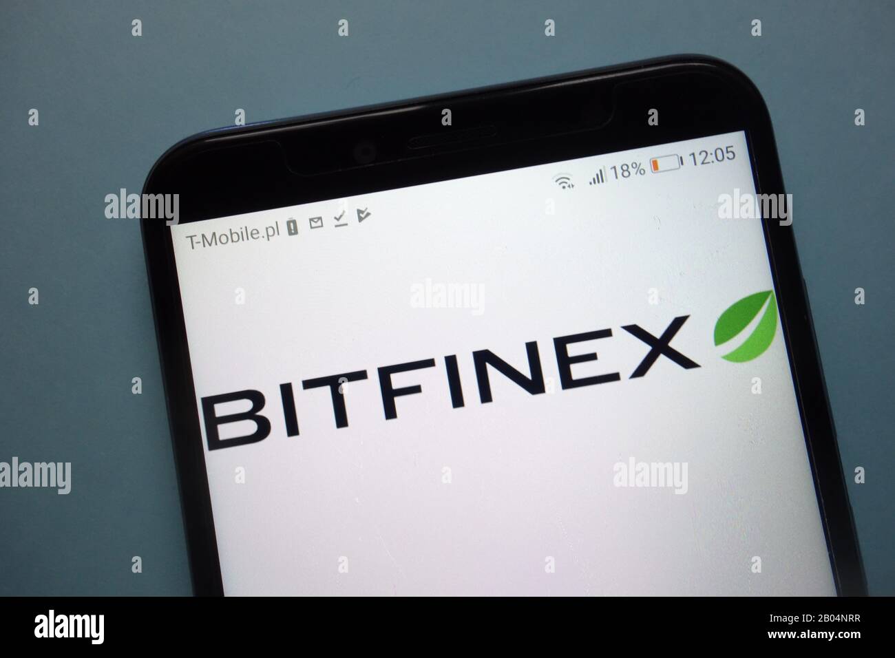 Bitfinex cryptocurrency exchange logo displayed on smartphone Stock ...