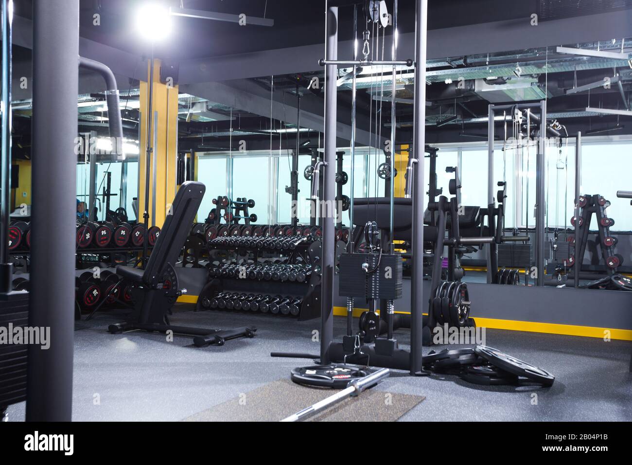 Empty Gym Background Empty Gym By Samara Hardee. Photo Stock
