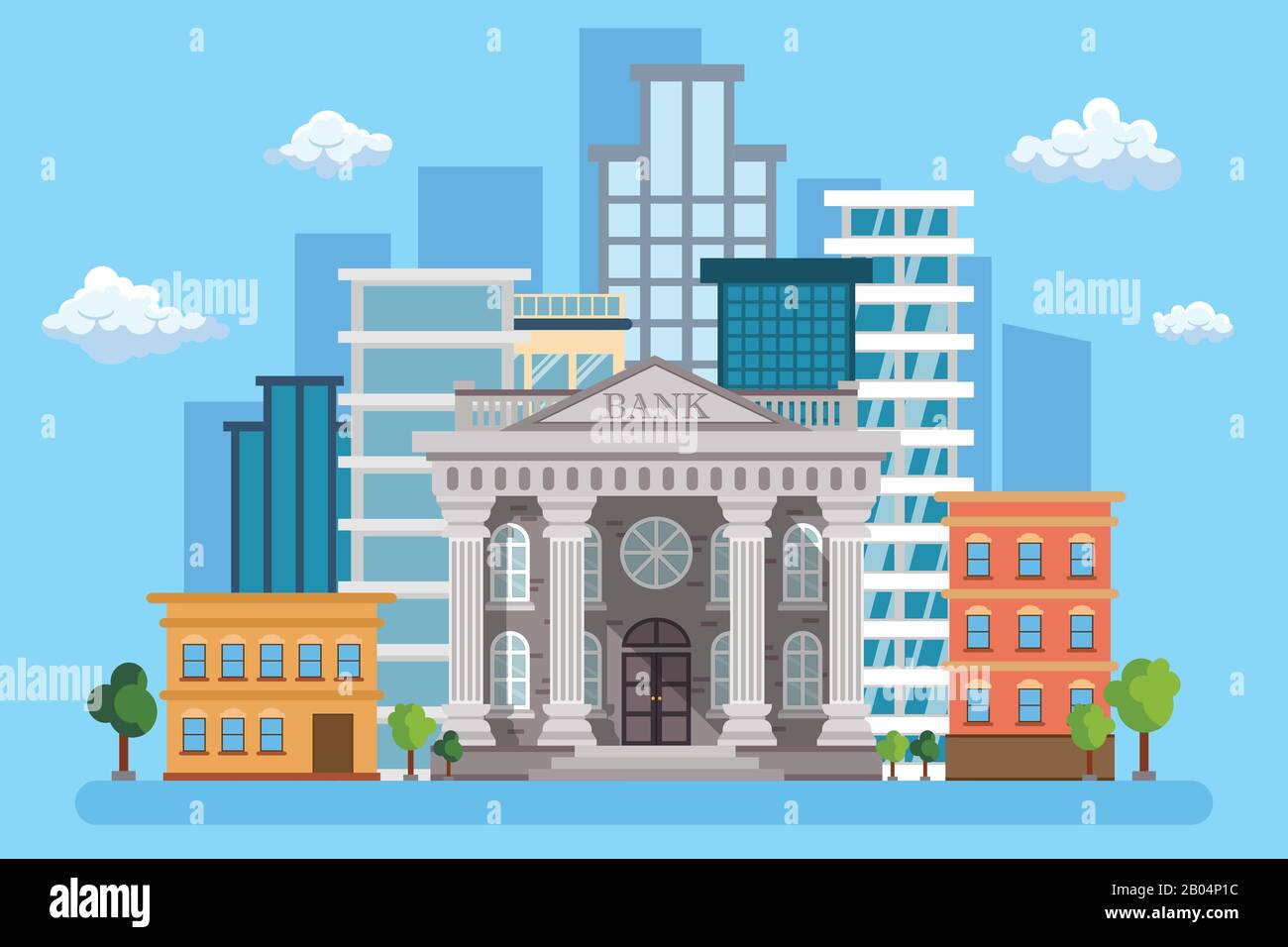 Urban architecture in financial Stock Vector Images - Alamy