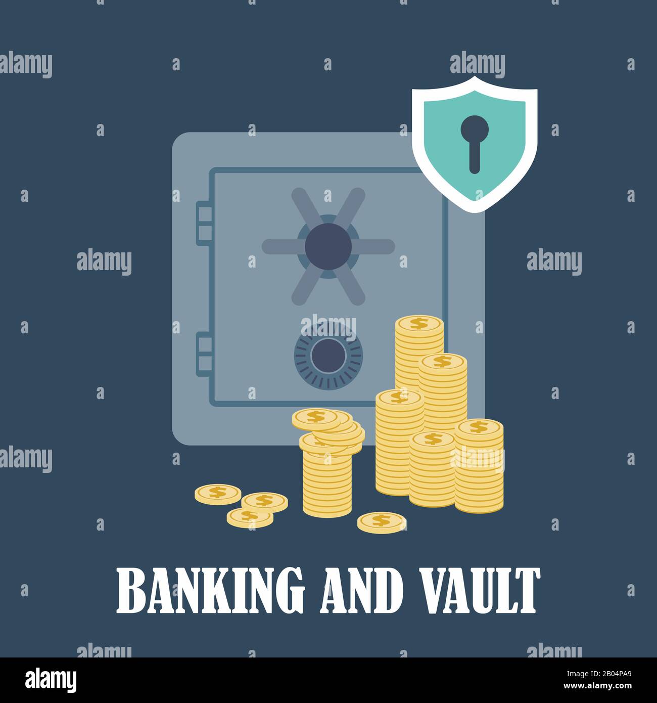 Vault vector illustration. Flat design Stock Vector Image & Art - Alamy