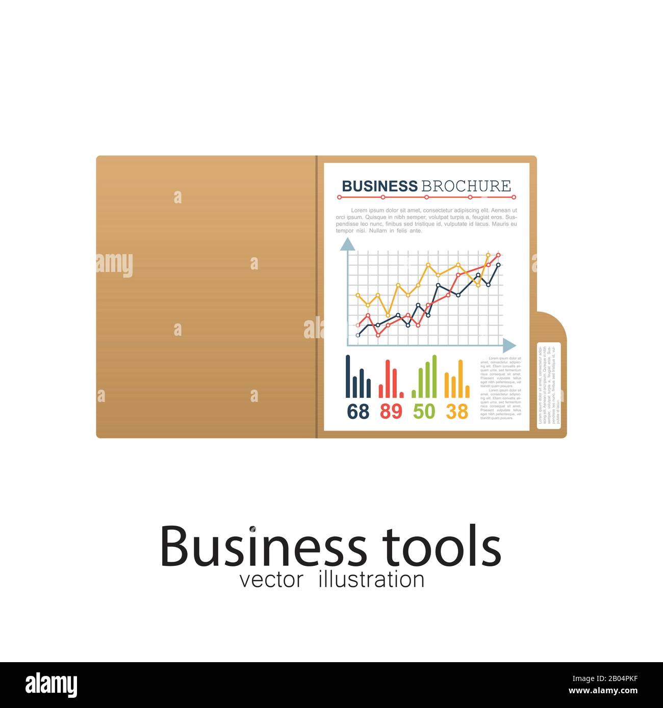 Business documents. Vector illustration in flat design Stock Vector ...