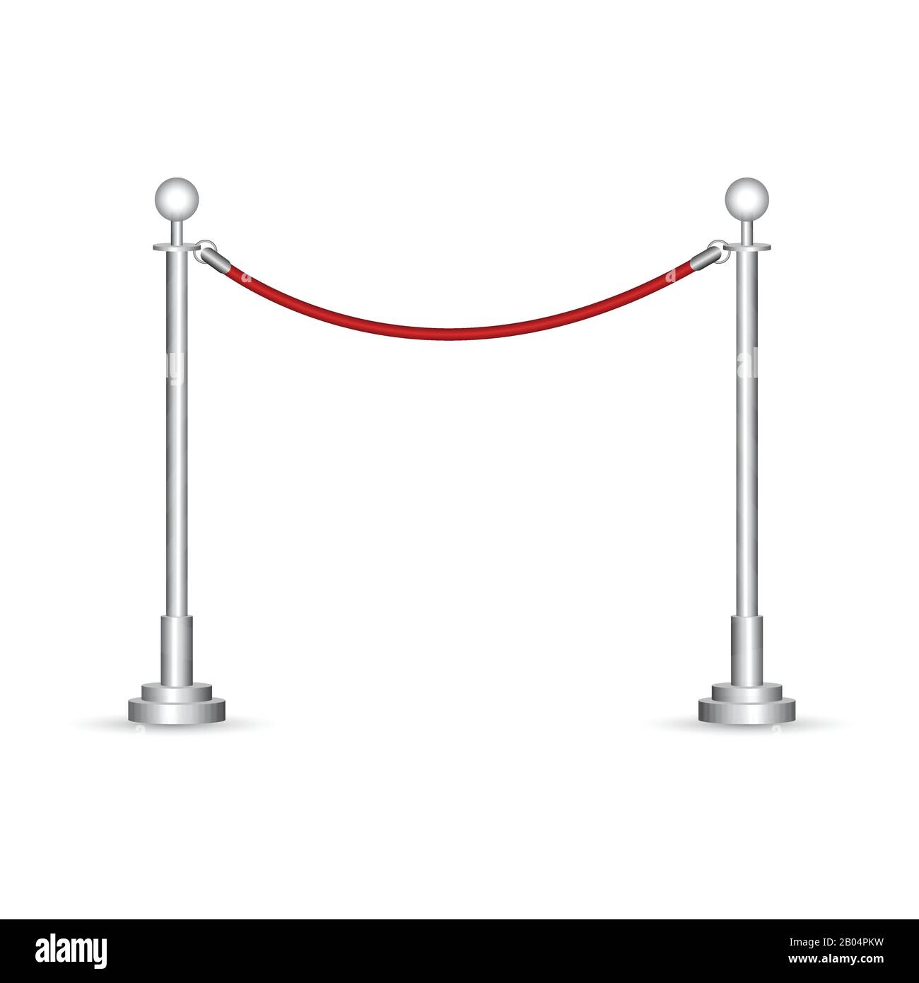 Barrier rope vector illustration isolated on white background Stock ...